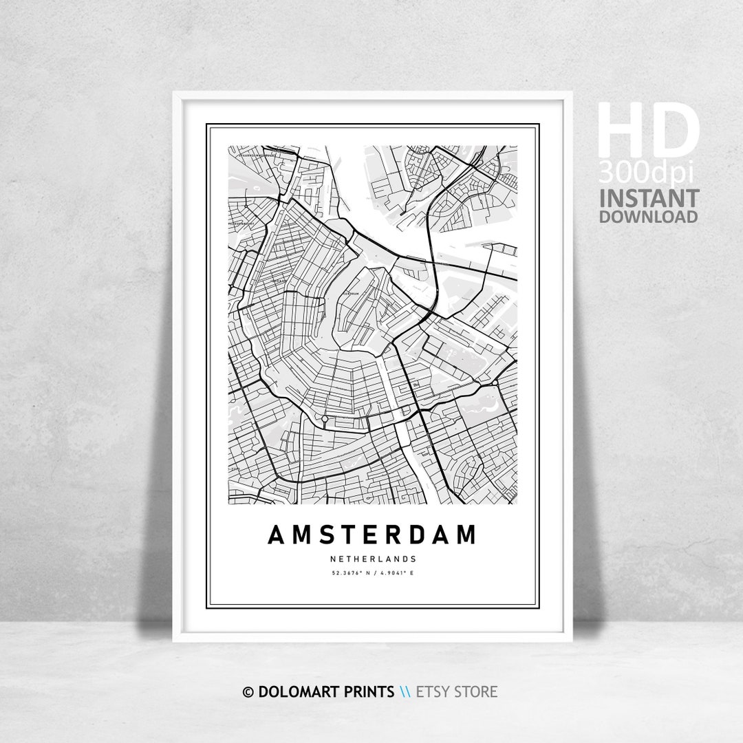 Amsterdam Printable Maps, Map of Amsterdam, High Resolution Printable ...