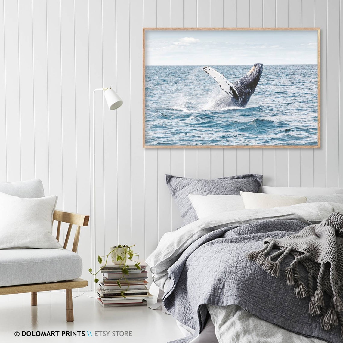 Whale Printable Wall Art Whale Print Beach House Poster | Etsy