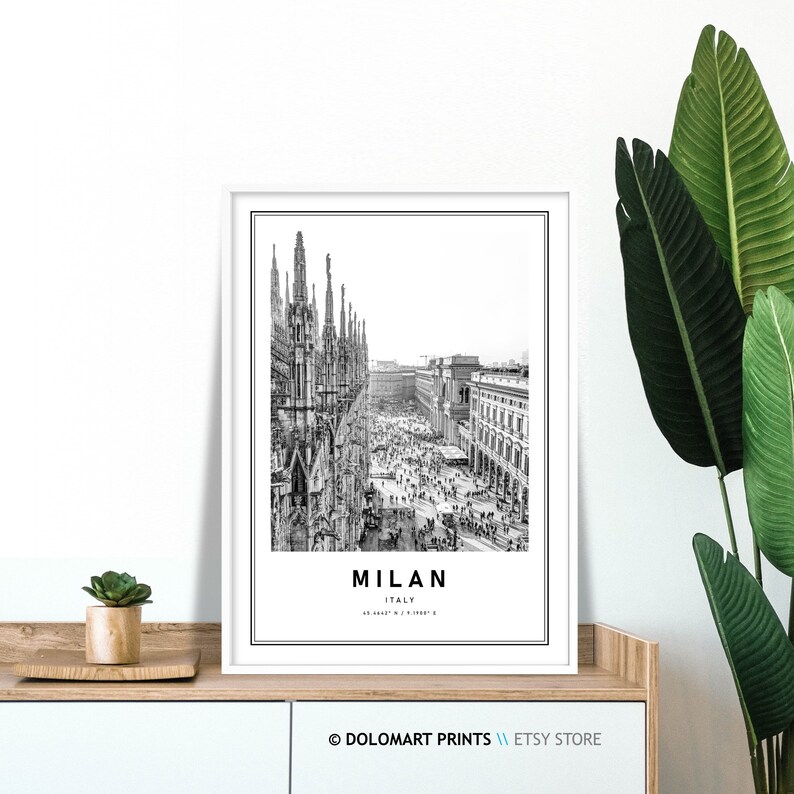 Milan Italy Print, Milan Travel Poster, Printable Wall Art Decor ...