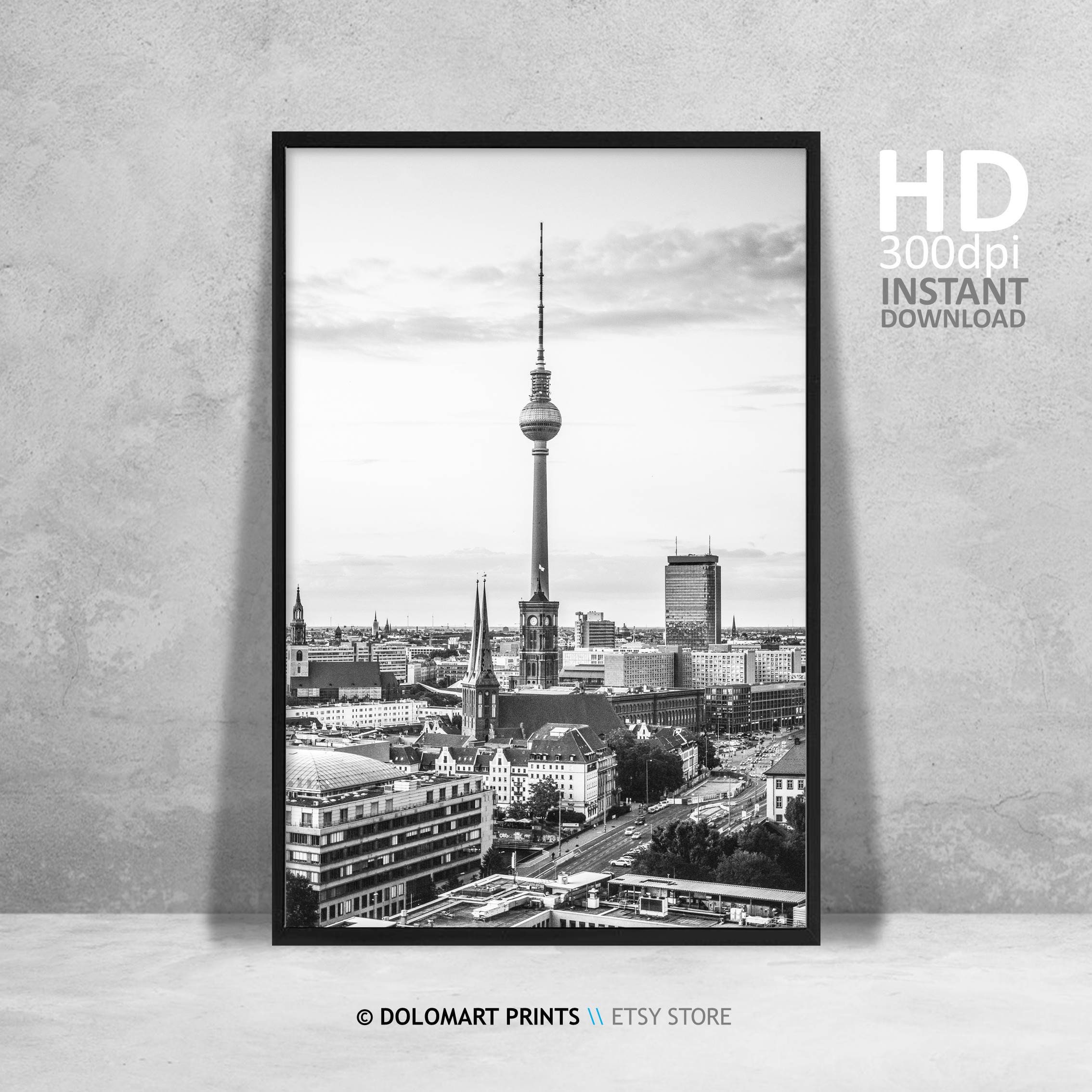 Berlin Architecture Print Wall Art Berlin Travel Poster | Etsy