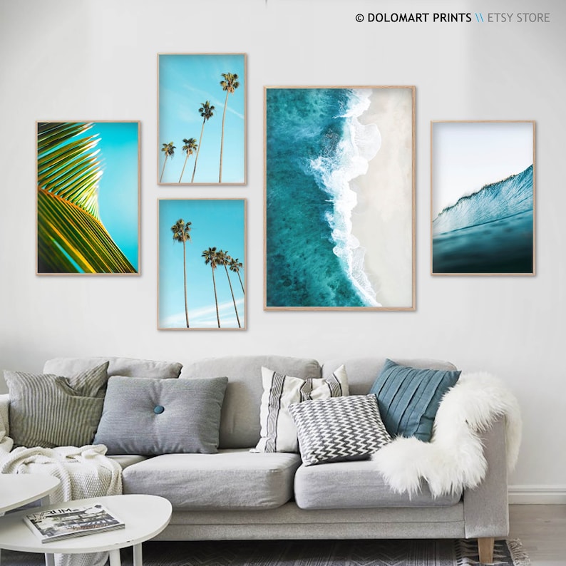 Ocean Printables Poster Set, Tropical Teal Poster Set, Gallery Wall Art ...