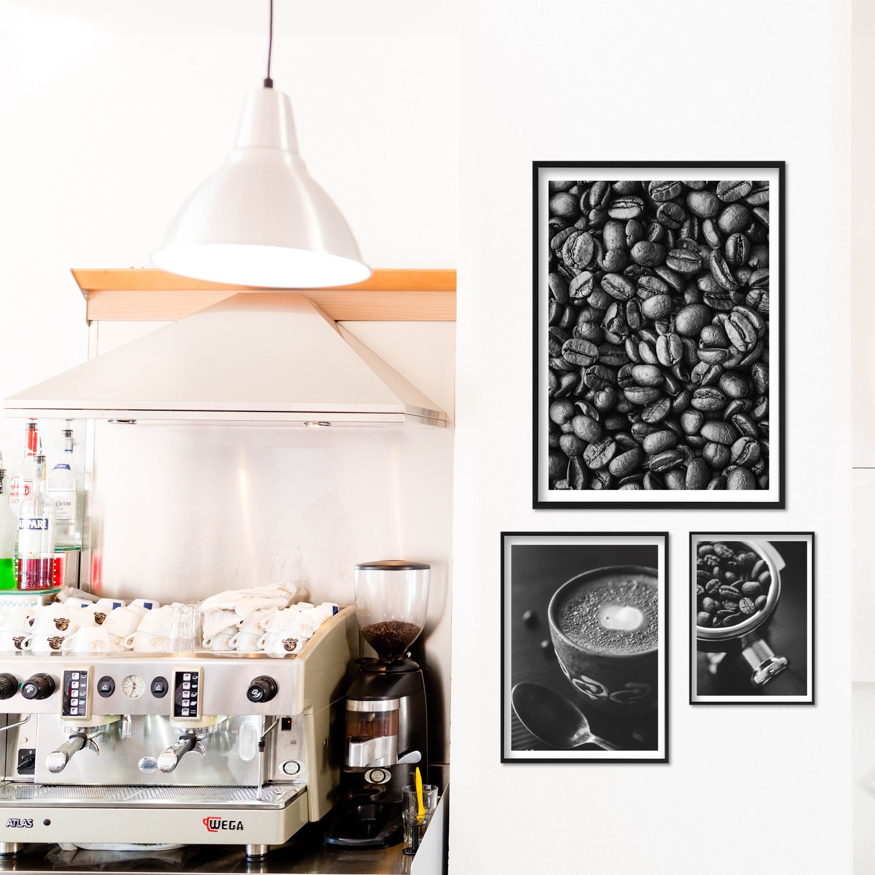 Coffee Wall Art, Kitchen Wall Decor, Coffe Shop Decor, Coffee Set of ...