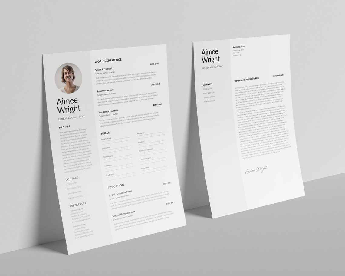 Modern Resume Template for Word Simple Resume Template Resume Template ...