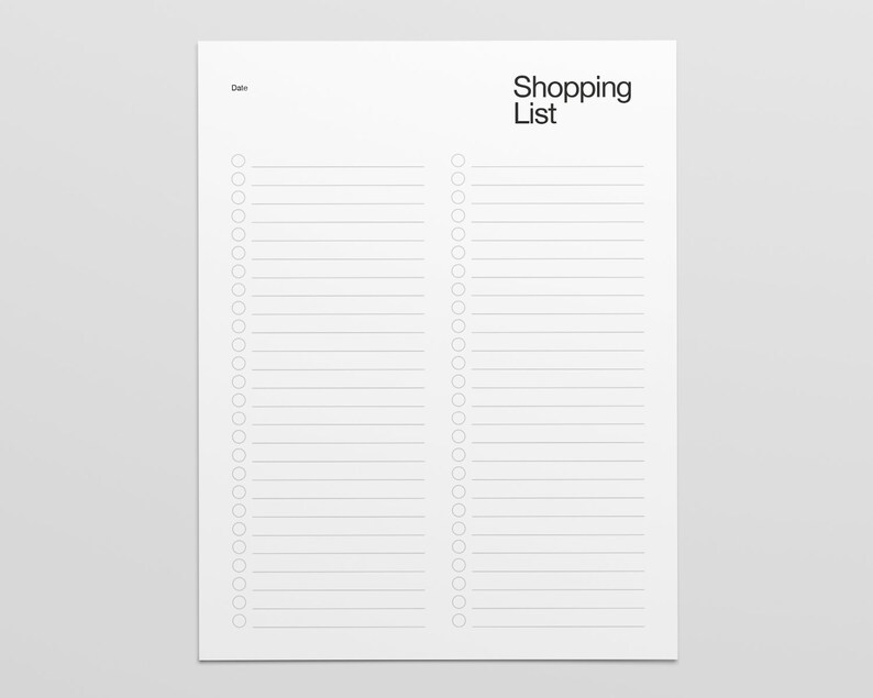 Shopping List Printable Shopping List Shopping Planner to Do List ...
