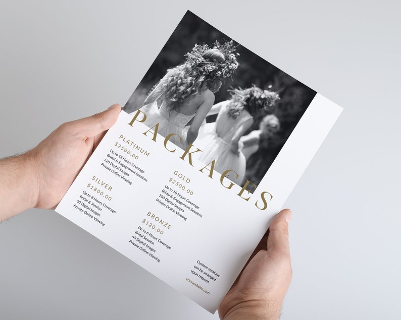 Wedding Photography Pricing Template - Photography Pricing Template ...