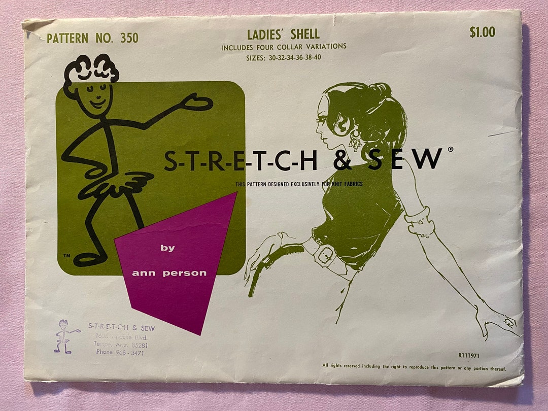 350 Stretch & Sew Pattern, Ann Person Pattern, Ladies' Shell, UNCUT ...