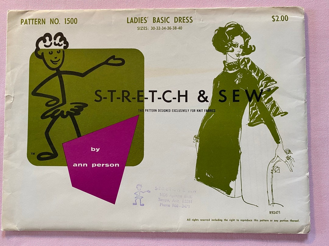 1500 Stretch & Sew Pattern, Ladies' Basic Dress, Sizes 30-40, UNCUT ...