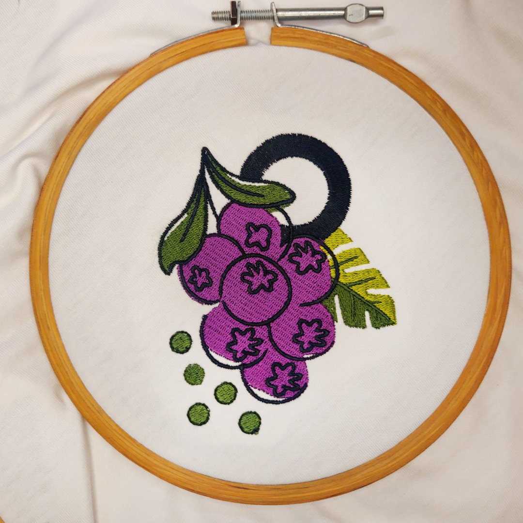 Grape Machine Embroidery Design/ Grapes Embroidery Design/ Fruit ...
