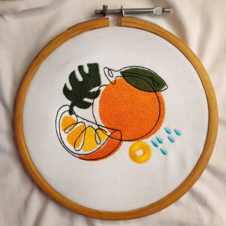 Orange Embroidery Design/ 2 Sizes/ Fruit Embroidery/ Fruit Designs ...