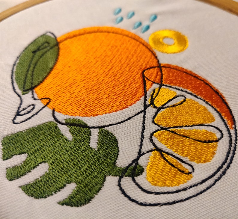 Orange Embroidery Design/ 2 Sizes/ Fruit Embroidery/ Fruit Designs ...