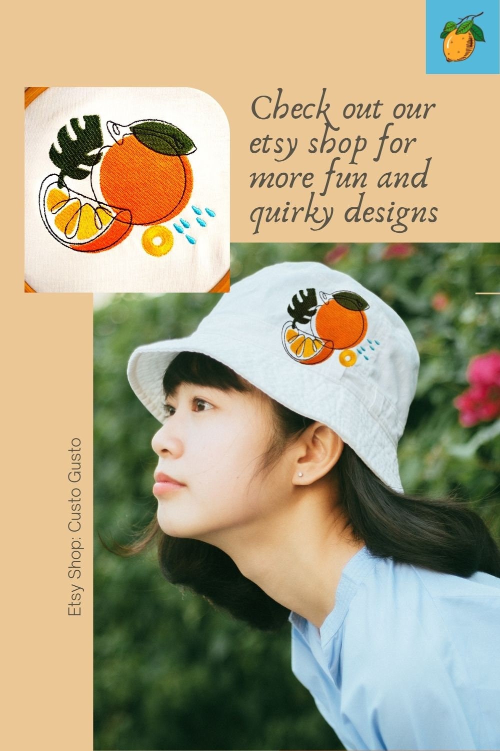 Orange Embroidery Design/ 2 Sizes/ Fruit Embroidery/ Fruit Designs ...