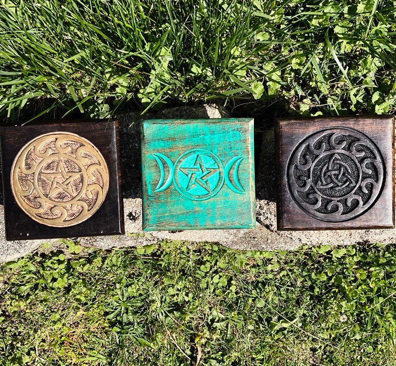 Hand Painted Pentacle Altar Table Pentagram Altar Table - Etsy