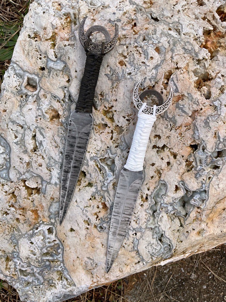 Handcrafted Boline Knife: White Handle Witchcraft Altar Tool - Etsy