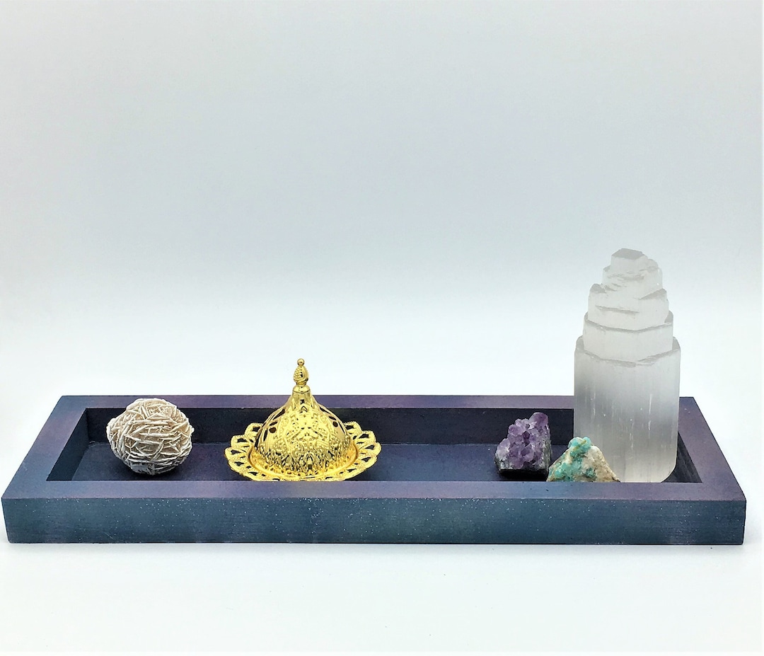 Crystal Display, Crystal Tray, Witchy Home Decor, Witchy Decor Tray ...