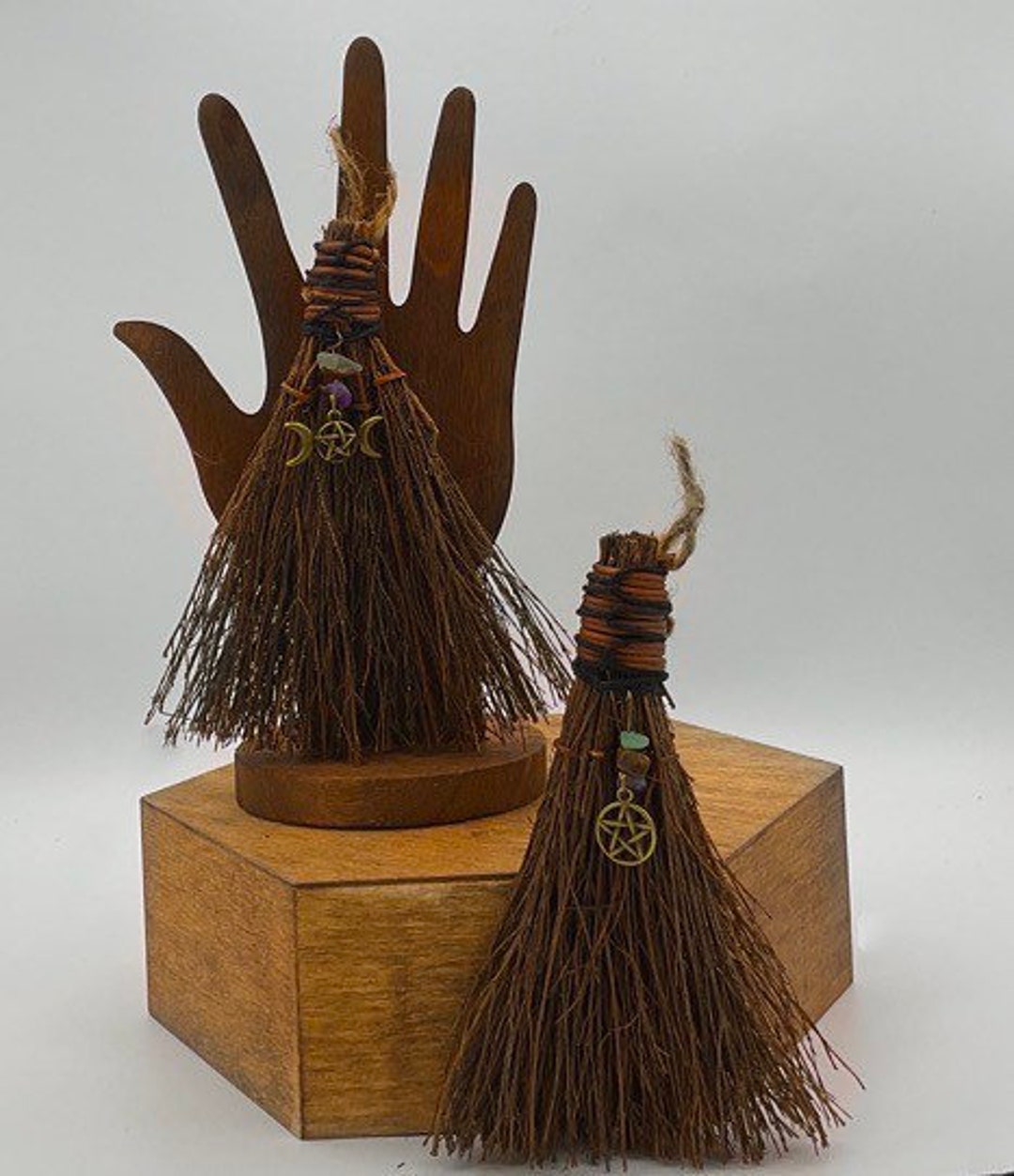 Witch Broom, Wiccan Besom, Altar Supplies, Pentagram Altar Box ...
