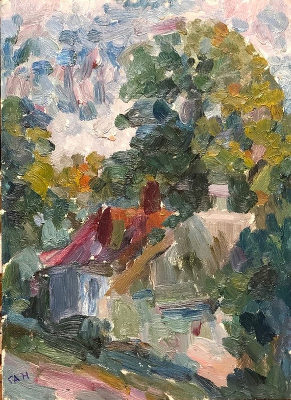 Art & Collectibles Painting Original Vintage Russian Impressionism ...