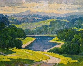 Roman Landscape Painting - Etsy