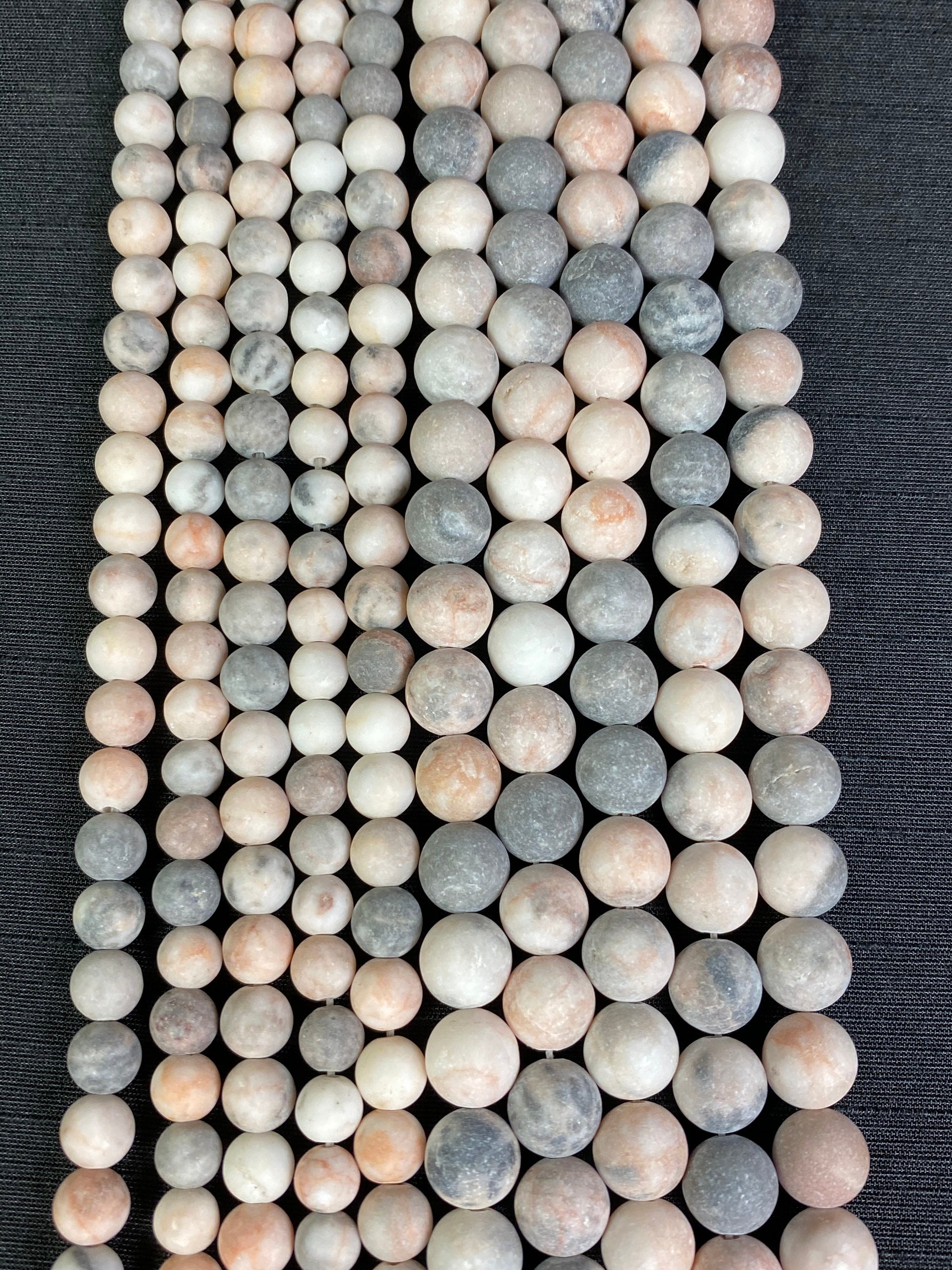 Pink Zebra Jasper Beads Frosted Matte Zebra Jasper 15in | Etsy