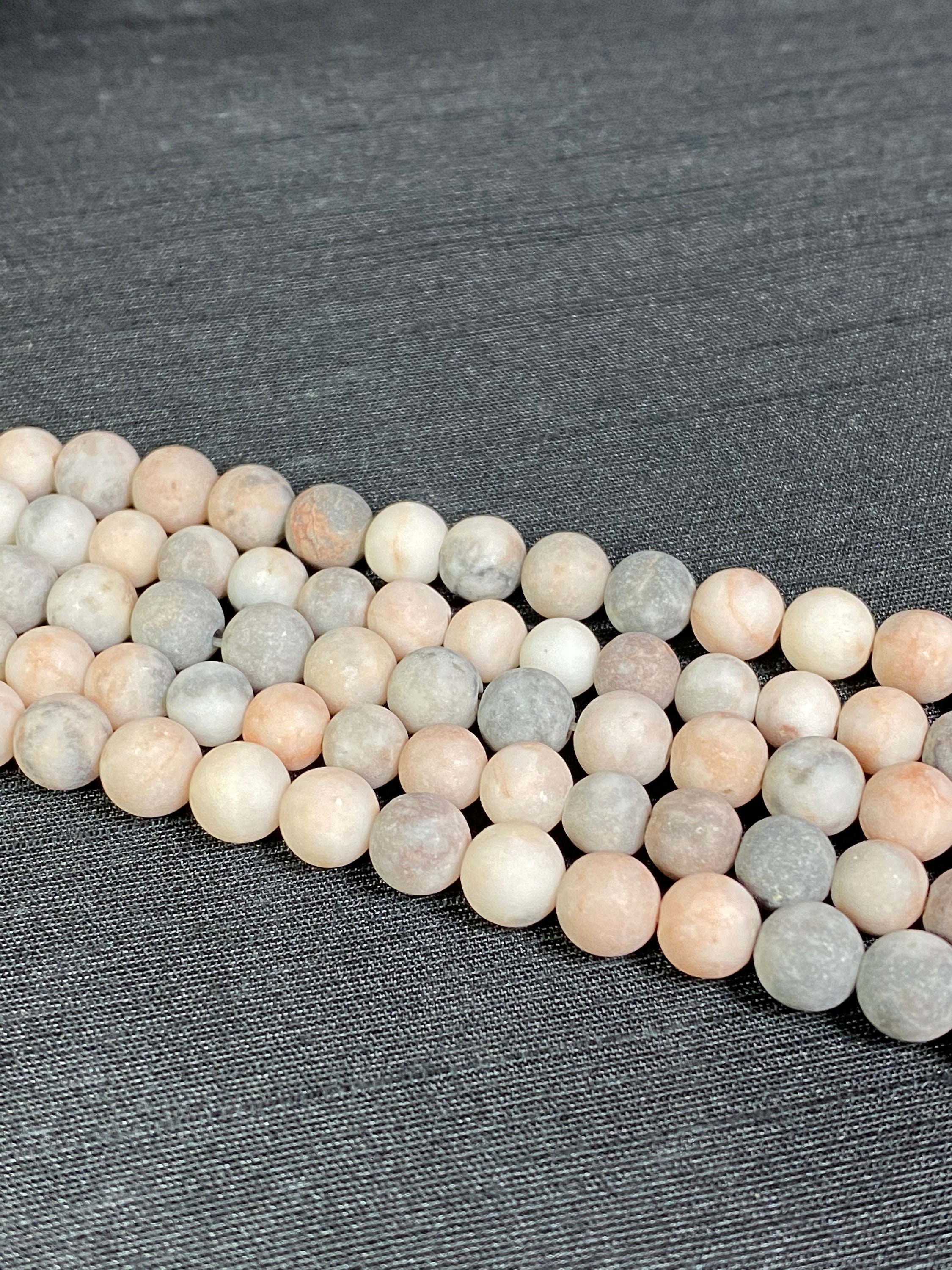 Pink Zebra Jasper Beads Frosted Matte Zebra Jasper 15in | Etsy