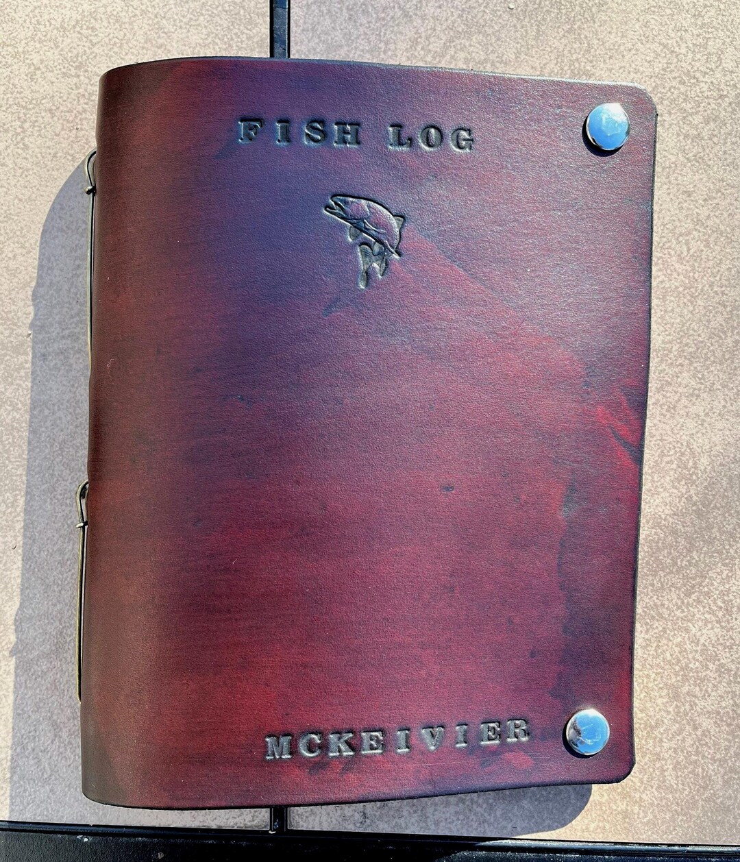 Witmer Custom Leather Fishing Log Book , Personalized for Free - Etsy