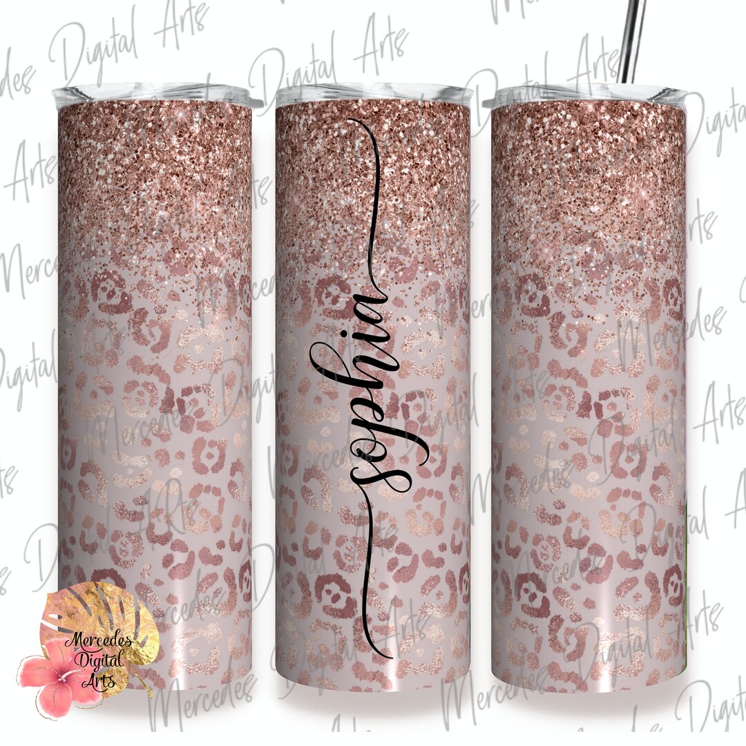 Rose Gold Cheetah Skinny Stainless Steel Tumbler - Etsy