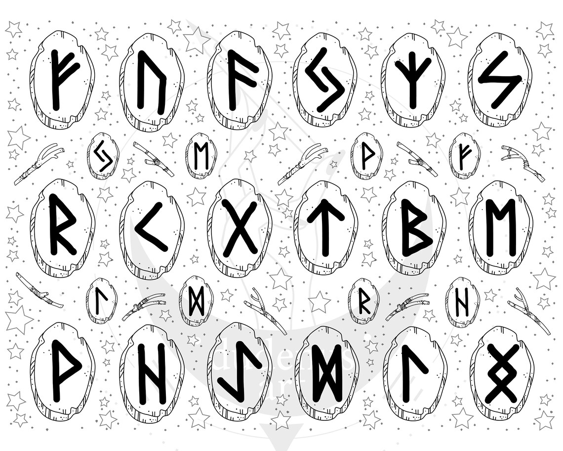 Slavic runes svg files for print esoteric set svg mythology | Etsy