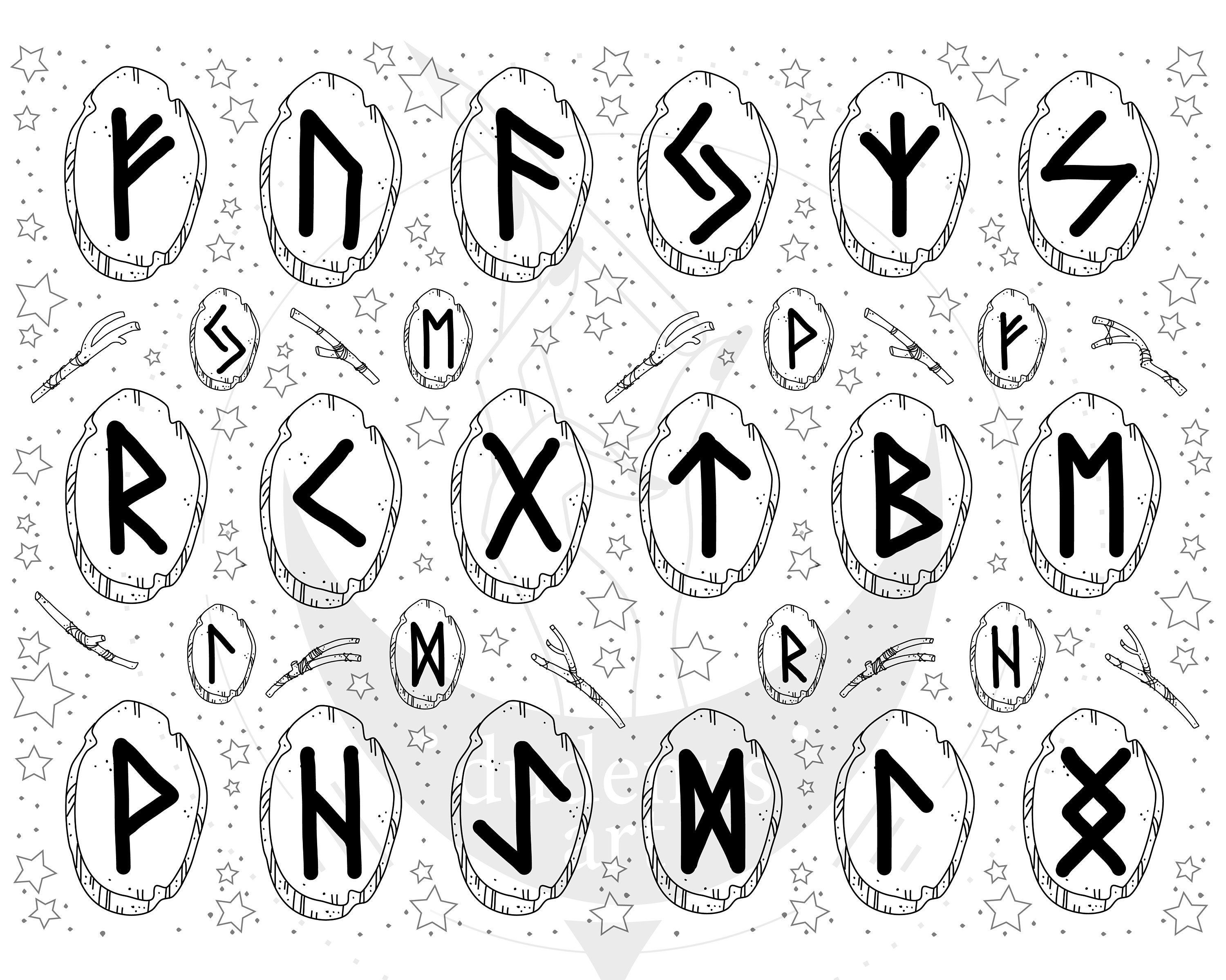 Slavic runes svg files for print esoteric set svg mythology | Etsy