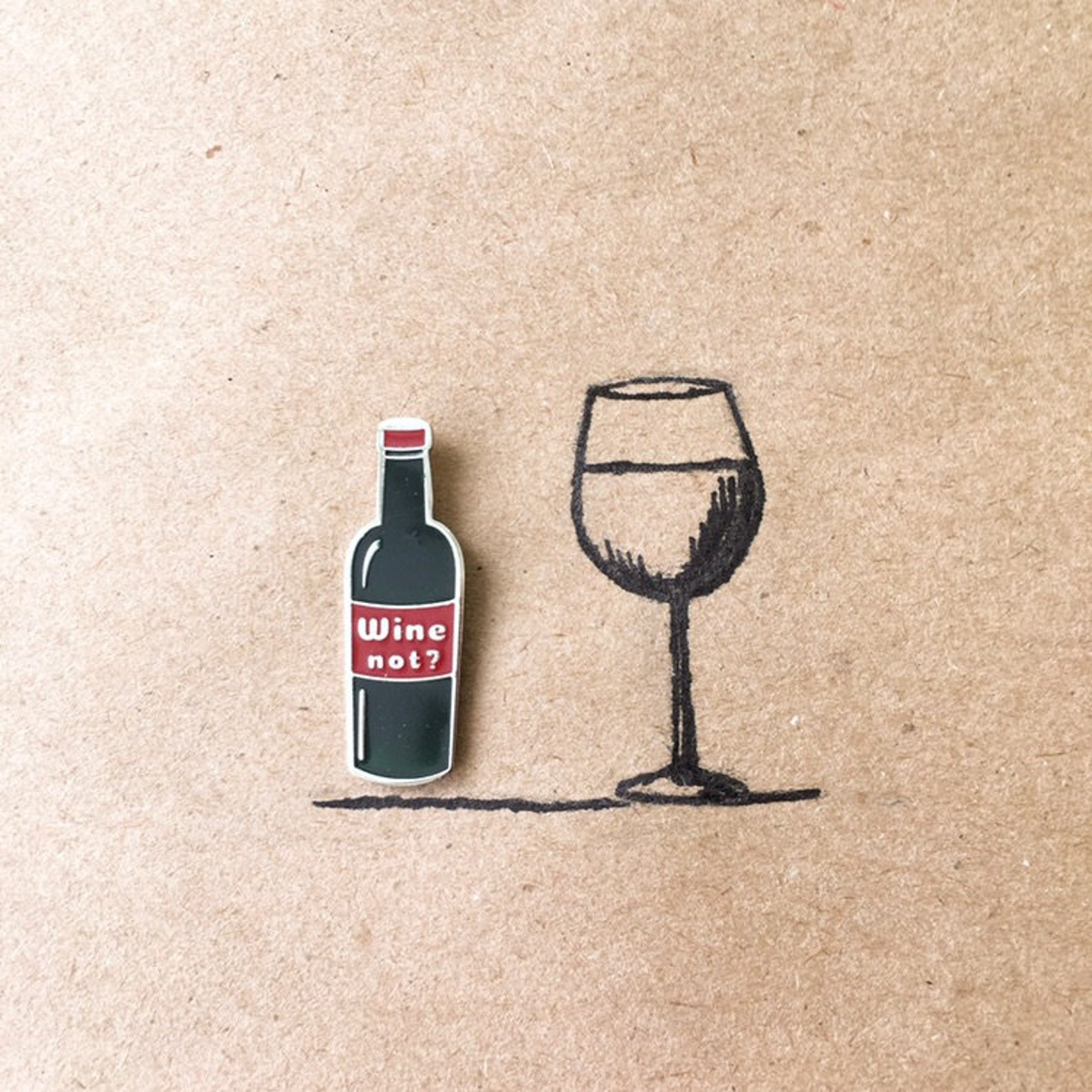 Wine Bottle Hard Enamel Pin, Badge, Silver Nickel Pin, Wine Lapel Pin ...