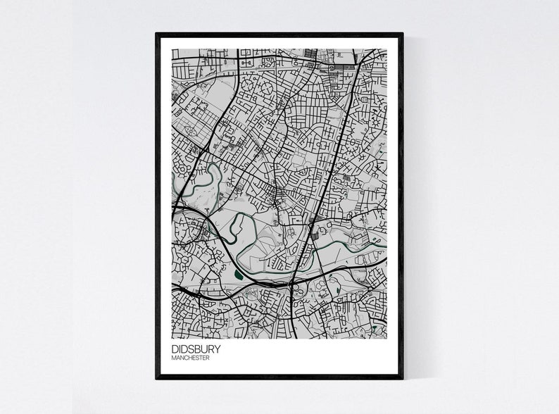 Didsbury United Kingdom Map Print Many Colours Fast - Etsy