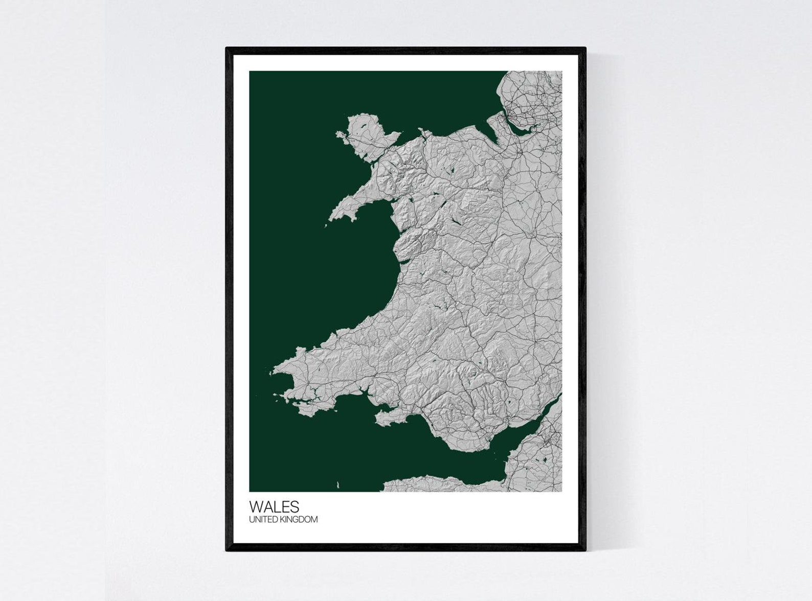 Wales Topographic Map Print Many Colours Fast Delivery - Etsy