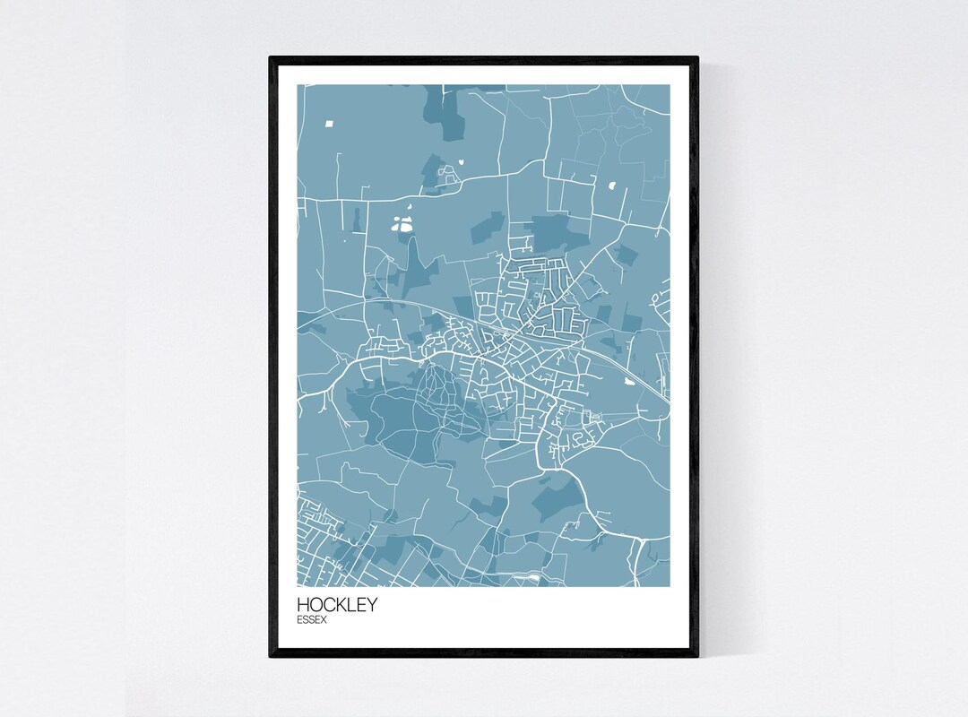 Hockley, Essex Map Art Print Many Styles 350gsm Art Quality Paper Fast ...