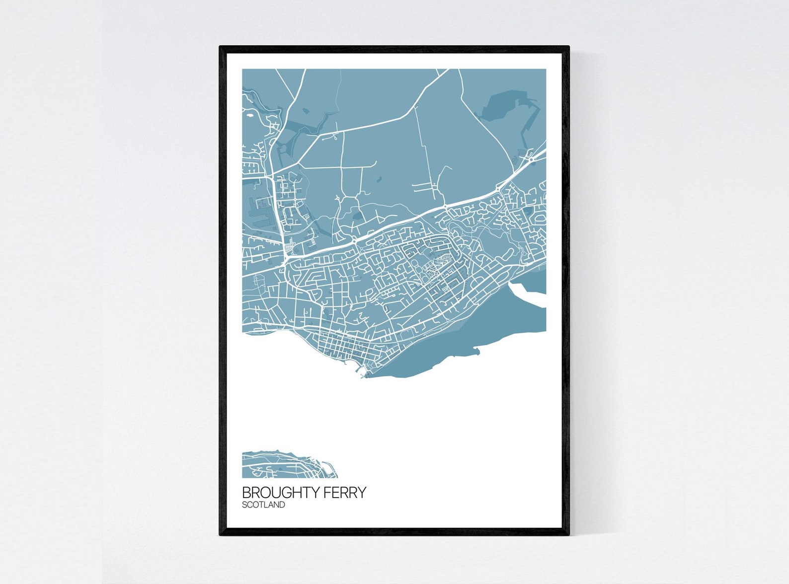 Broughty Ferry Scotland Map Art Print Many Styles 350gsm - Etsy UK