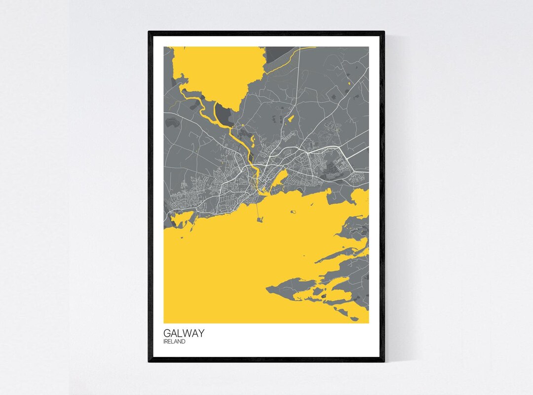 Galway City Map Art Print Many Styles 350gsm Art Quality Paper Fast ...
