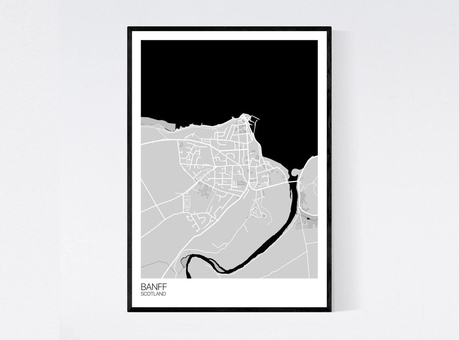 Banff Scotland Map Art Print Many Styles 350gsm Art - Etsy