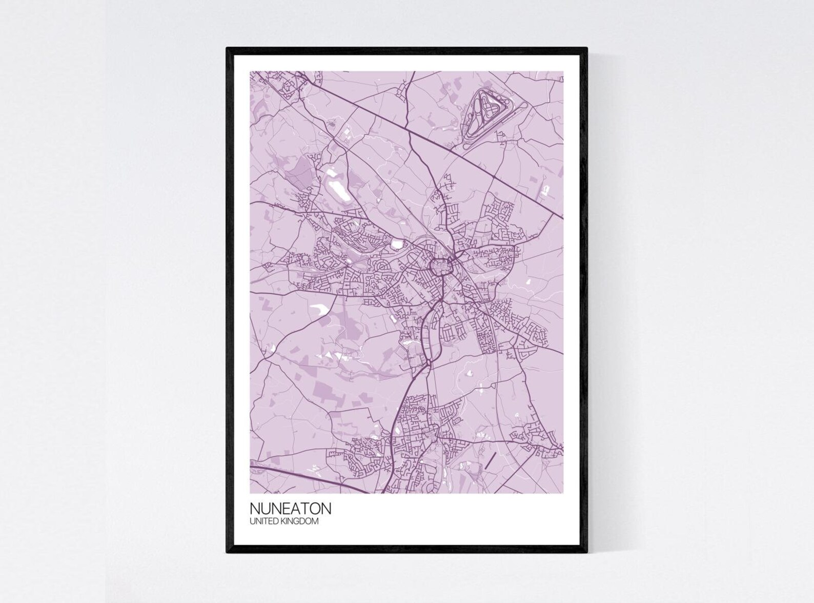 Nuneaton United Kingdom City Map Art Print Many Colours | Etsy