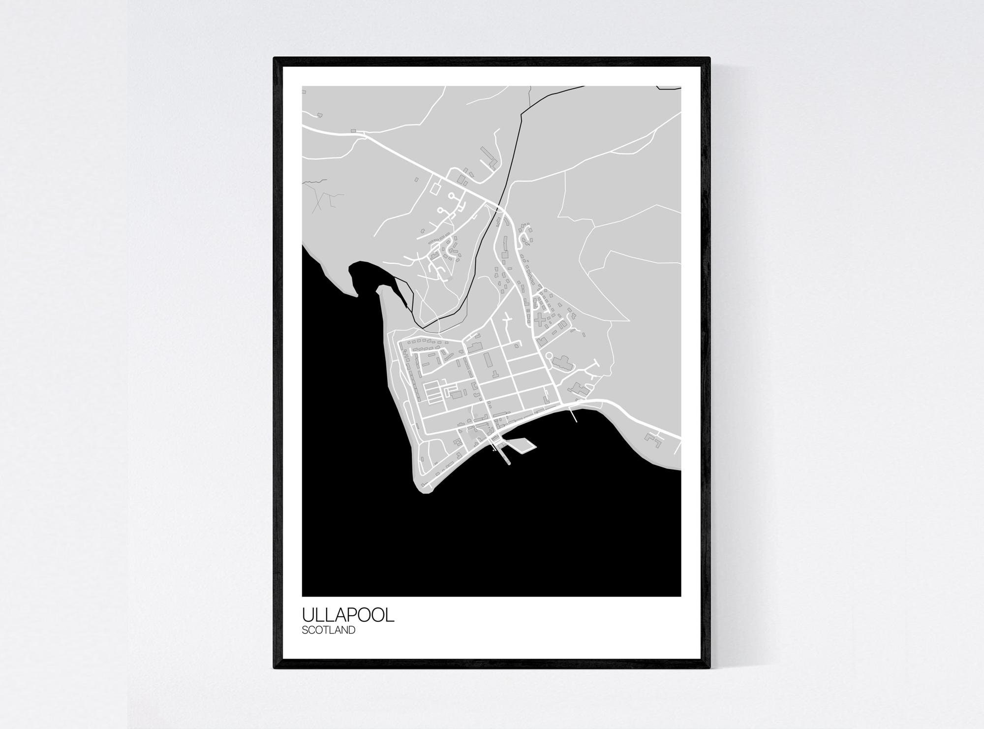 Ullapool Scotland Map Art Print Many Colours 350gsm Art | Etsy