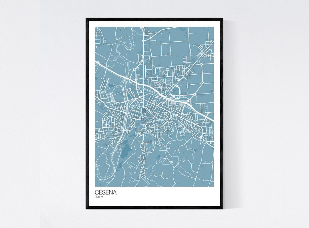 Cesena, Italy Map Art Print - Many Colours - Art Quality Paper - Fast ...