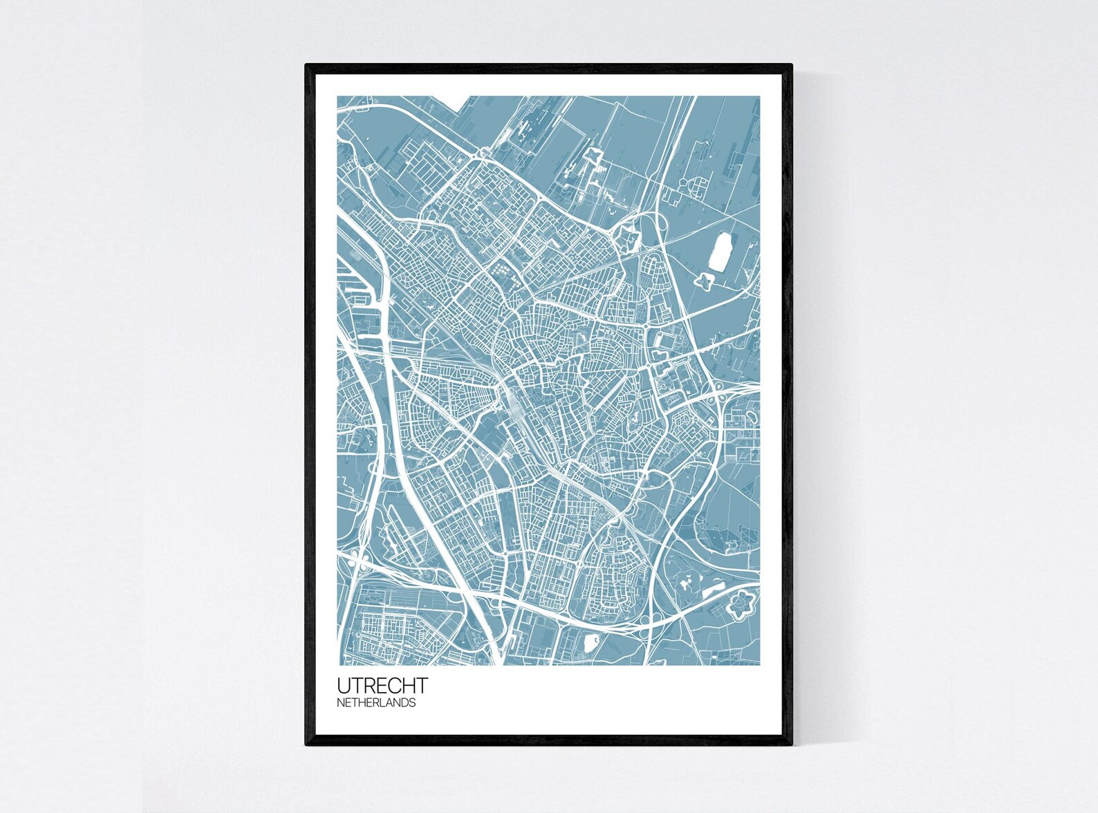 Utrecht Netherlands Map Art Print Many Colours 350gsm Art | Etsy