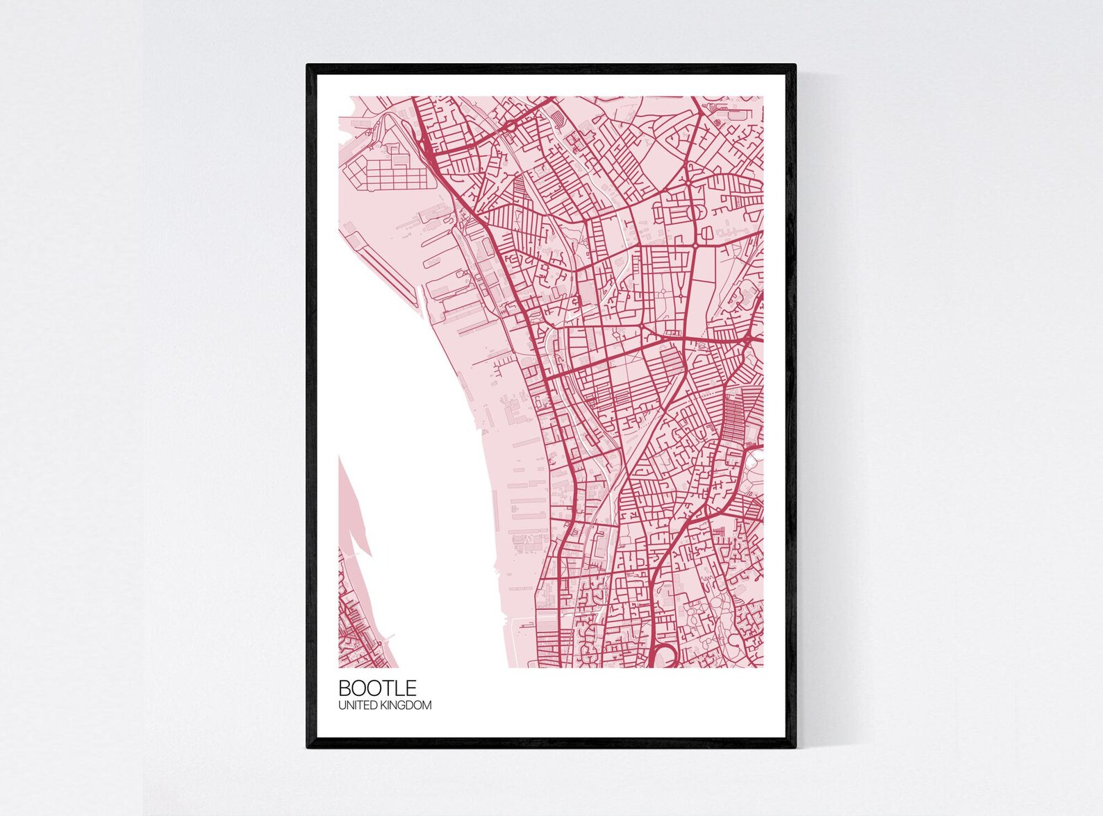 Bootle United Kingdom Map Print Many Colours Fast | Etsy