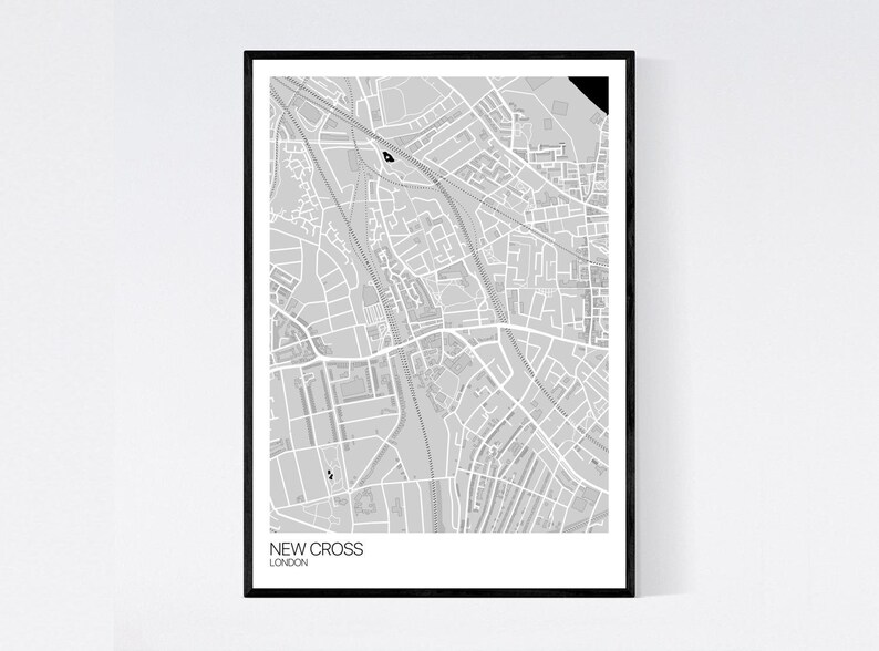 New Cross London Map Art Print Many Colours 350gsm Art - Etsy