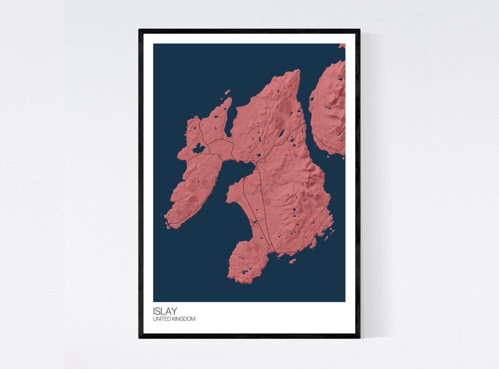 Islay Scotland Topographic Map Print Many Colours Fast | Etsy