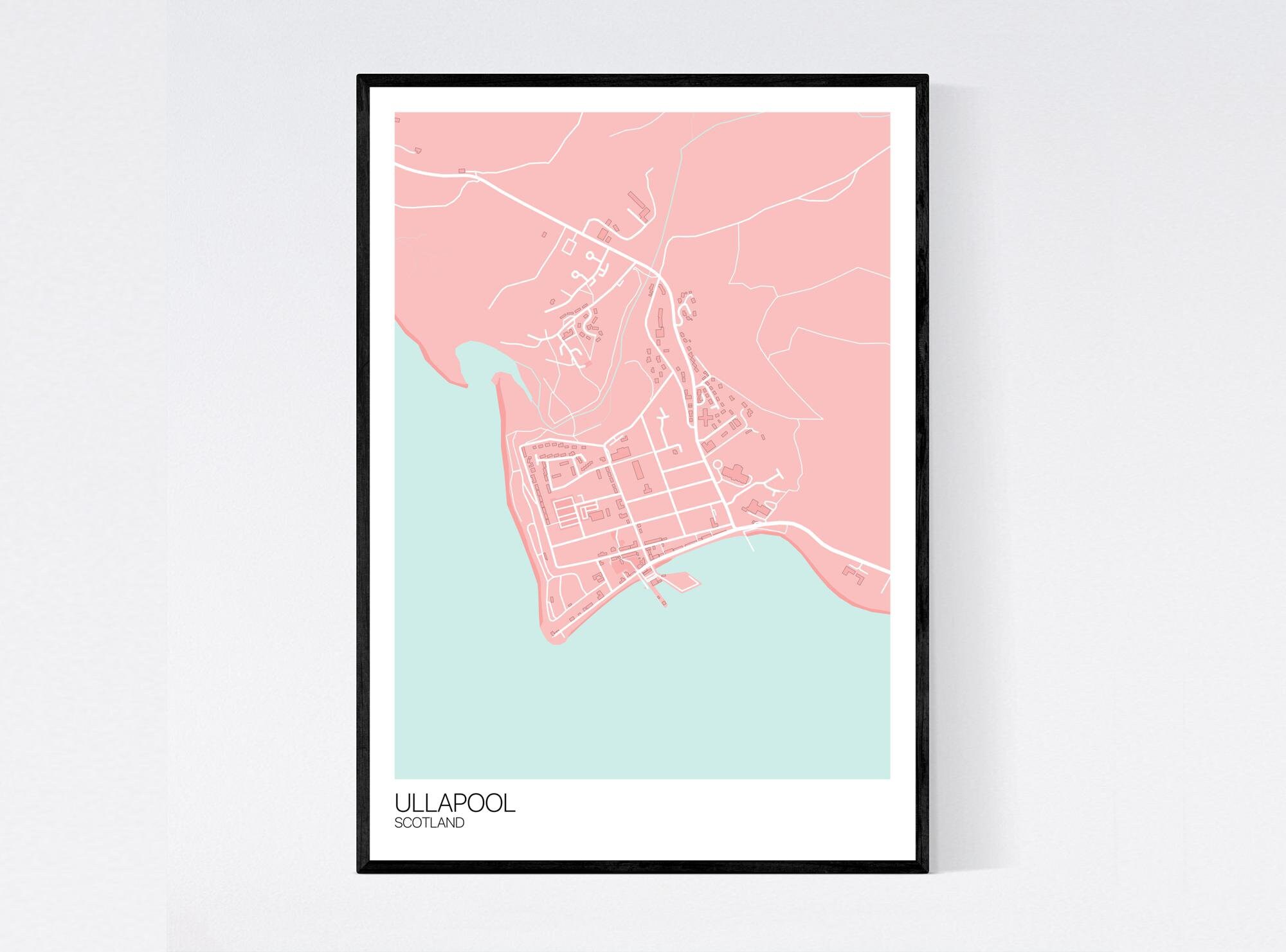 Ullapool Scotland Map Art Print Many Colours 350gsm Art | Etsy