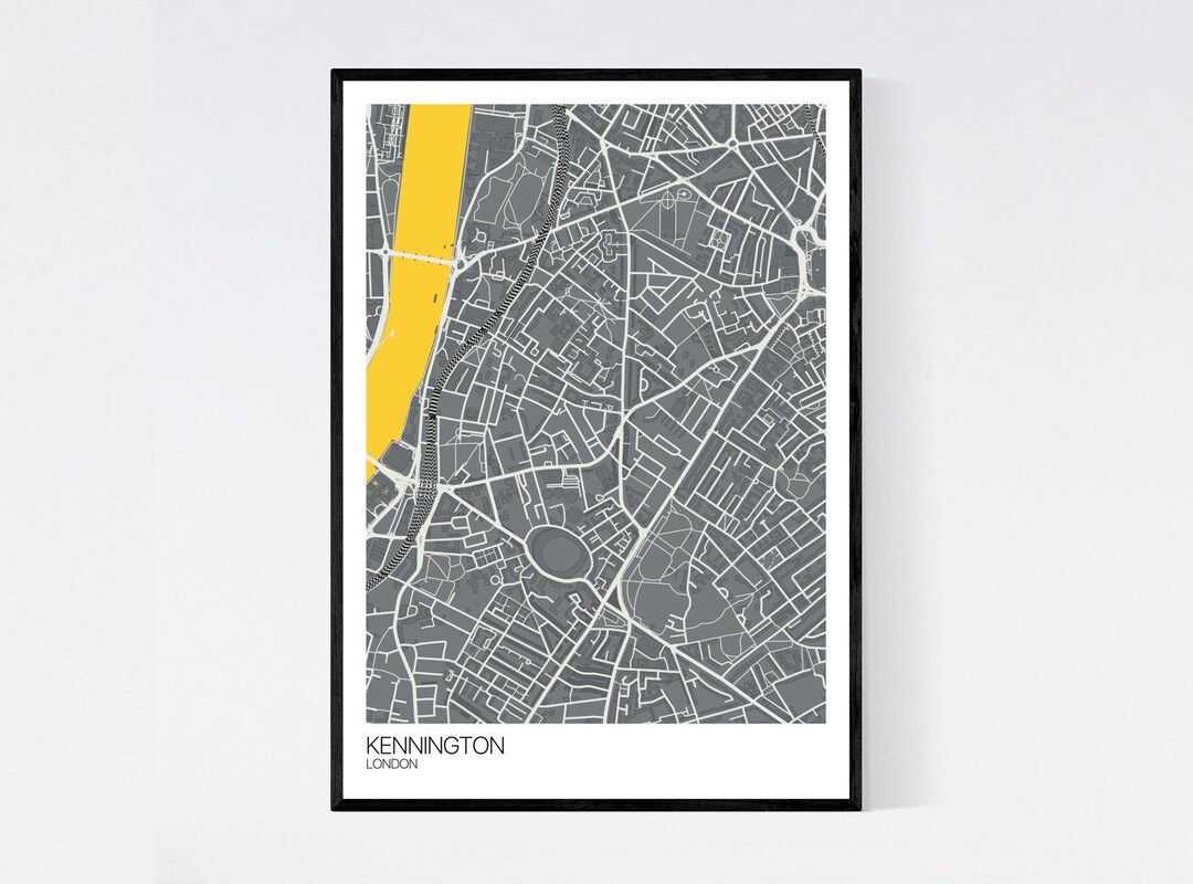 Kennington, London Map Art Print - Many Colours - 350gsm Art Quality ...