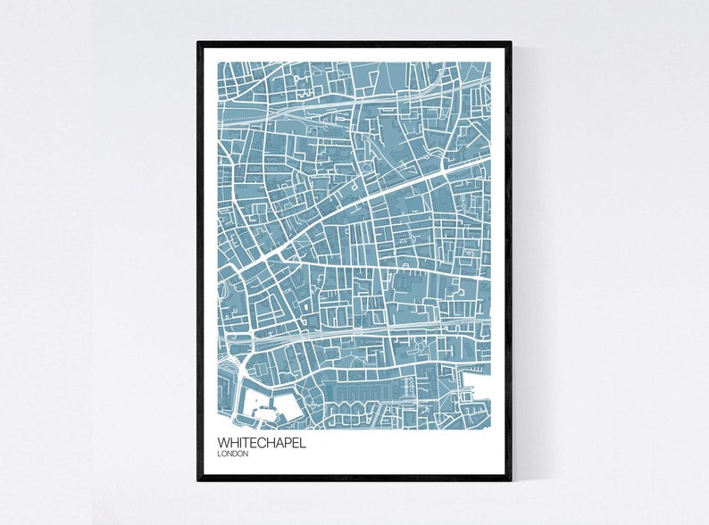 Whitechapel London Map Art Print Many Colours 350gsm Art - Etsy