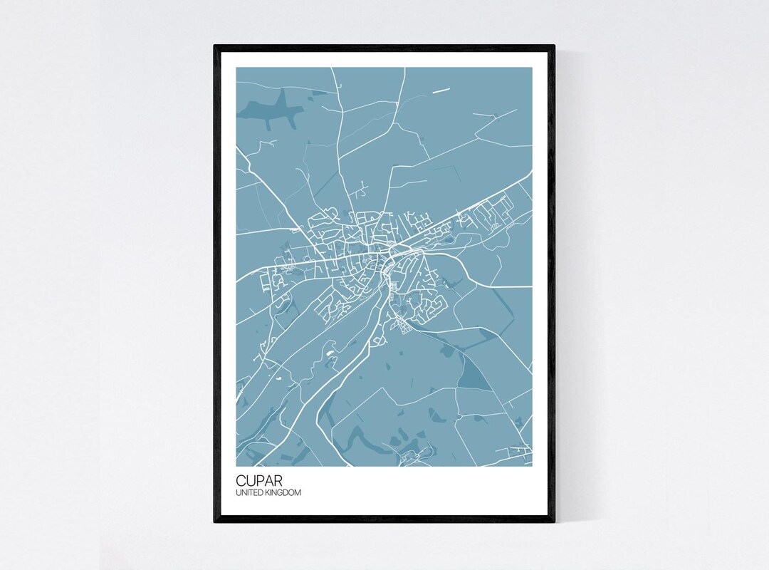 Cupar Scotland Map Art Print Many Styles 350gsm Art - Etsy