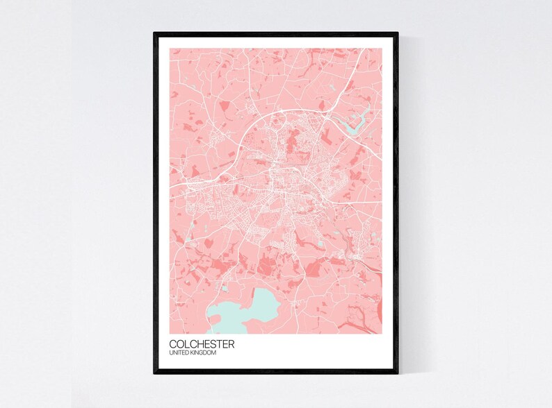 Colchester United Kingdom City Map Art Print Many Styles | Etsy