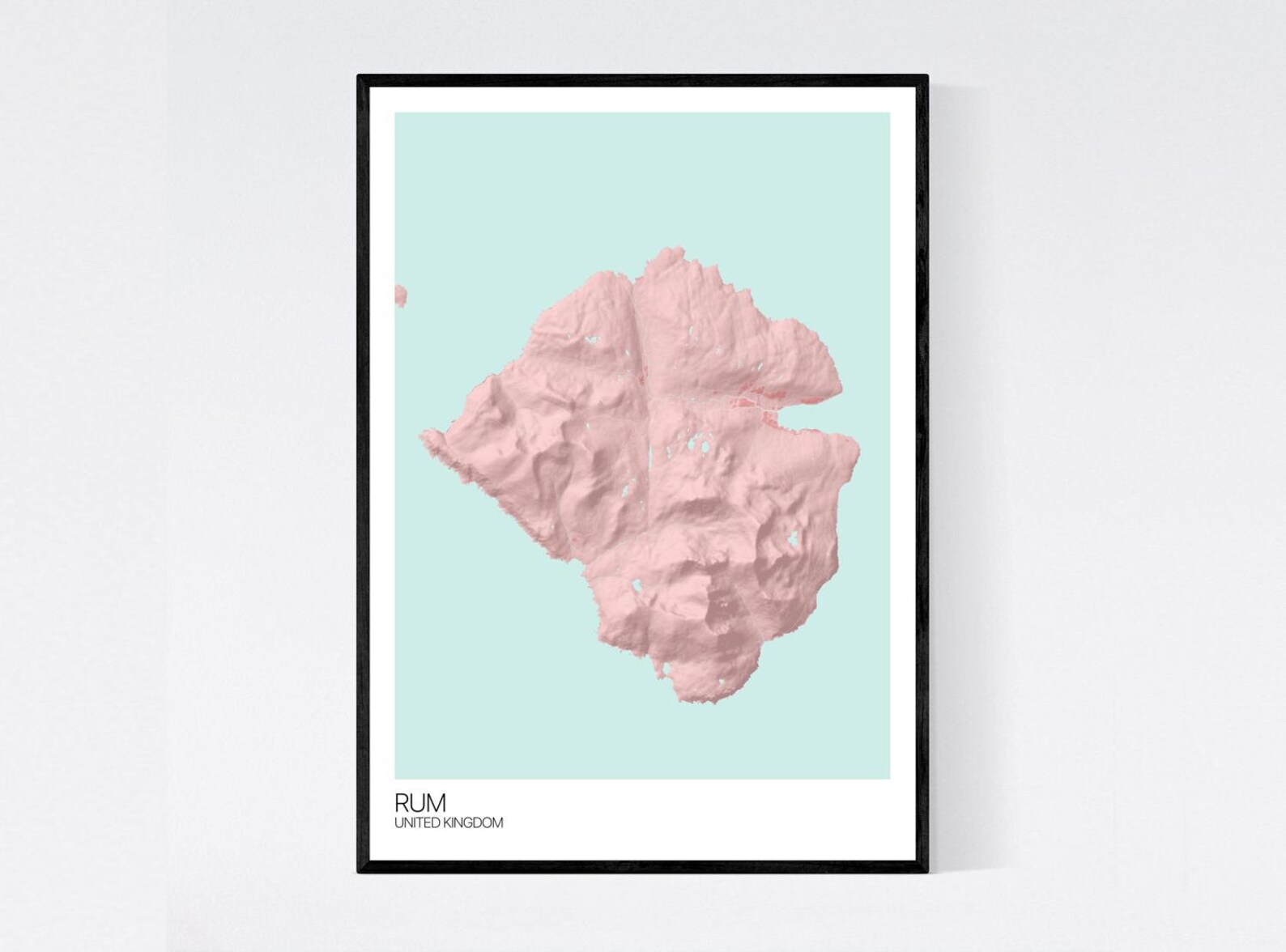 Isle of Rum Scotland Topographic Map Print Many Colours - Etsy