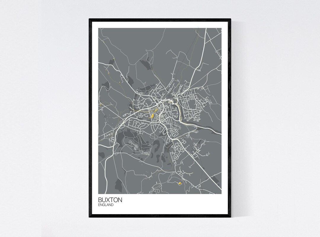 Buxton England Map Art Print Many Styles 350gsm Art - Etsy