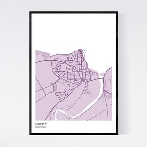 Banff Scotland Map Art Print Many Styles 350gsm Art - Etsy