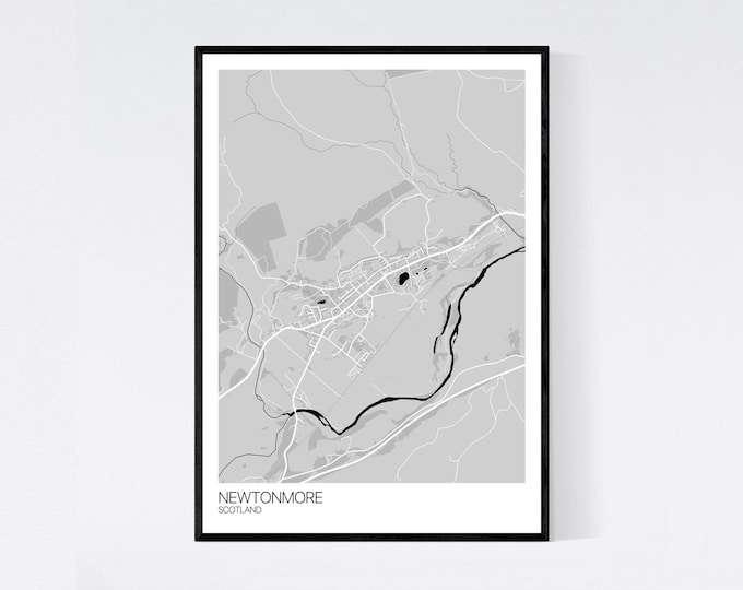 Newtonmore, Scotland Map Art Print - Many Styles - 350gsm Art Quality ...